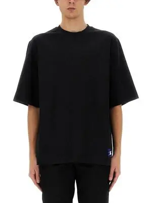 Burberry T Shirt With Ekd Patch - Black