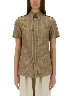 Burberry Cotton Check Shirt - Brown
