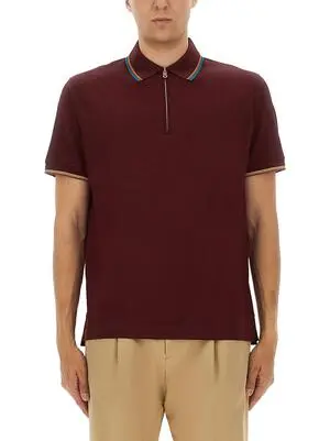 Paul Smith Zip Polo - Red