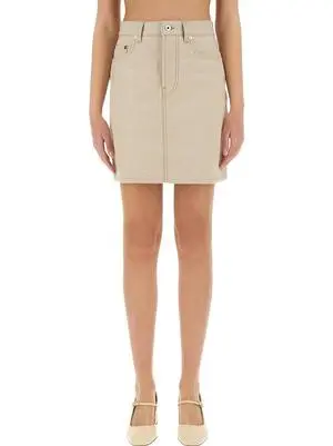 Burberry Denim Skirt - Beige