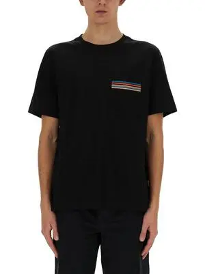 Paul Smith Striped Pocket T-shirt - Black