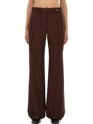 Paul Smith Wool Bootcut Pants - Bordeaux
