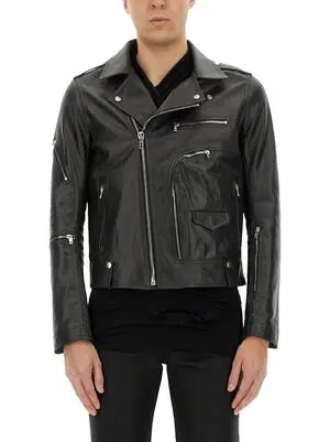 RICK OWENS Leather Bauhaus Jacket