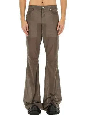 Rick Owens Bootcut Cotton Pants - Grey