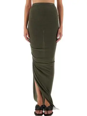 Rick Owens Slim Fit Edfu Skirt - Green