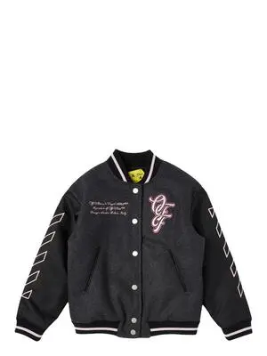 Off White Varsity Logo Jacket - Grey