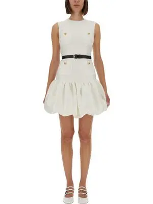 SELF-PORTRAIT Taffeta Mini Dress - Ivory