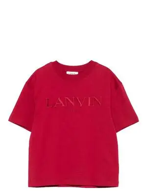 LANVIN T-shirt With Logo - Bordeaux