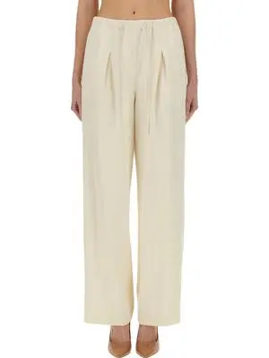 Theory Pleated Trousers - Ivory