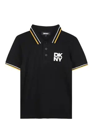 Dkny Short Sleeved Polo Shirt - Black