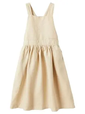 IL GUFO Linen Dress With Shoulder Pads - Beige