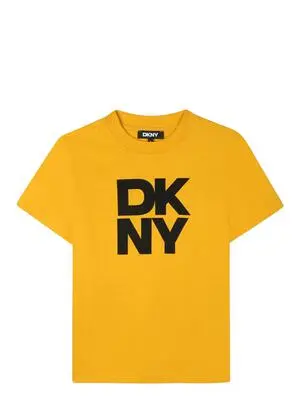 Dkny T-shirt With Logo - Gold