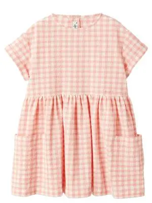 IL GUFO Short Sleeve Dress - Pink