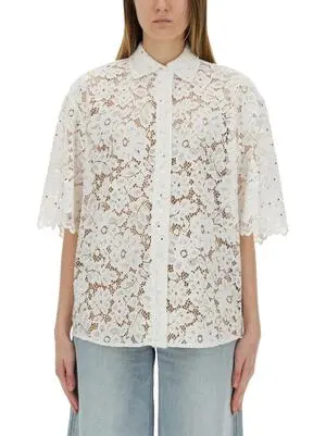 Michael Kors Floral Lace Shirt - White