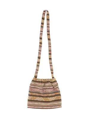 Needles Striped Canvas Shoulder Bag - Pink