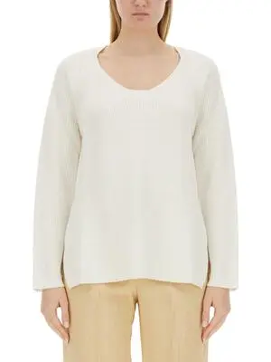 Fabiana Filippi V-neck Regular Fit Sweater - White