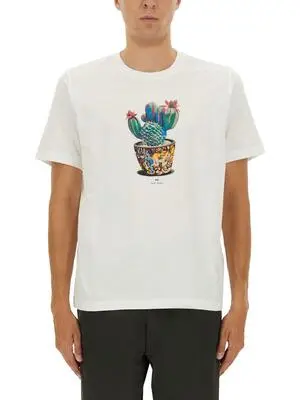 Paul Smith Cactus Print T-shirt - White
