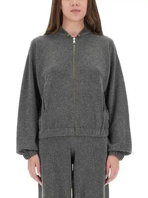 Fabiana Filippi Wool, Silk And Cashmere Sweatshirt - Grey