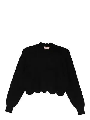 TWINSET Scalloped-hem Sweater - Black