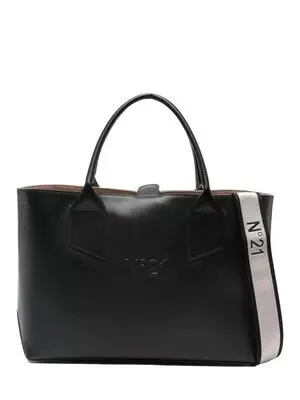 N°21 Logo-embossed Tote Bag - Black