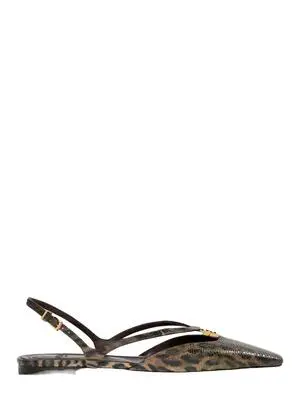 Fendi Slingback Ballerina Flats - Brown