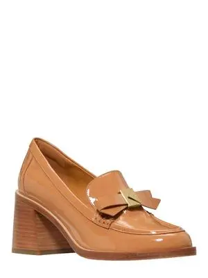 Kate Spade New York Deco Bow Loafer Pumps - Biscotti
