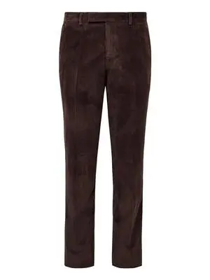Paul Smith Slim-fit Straight-leg Cotton-corduroy Suit Trousers - Brown