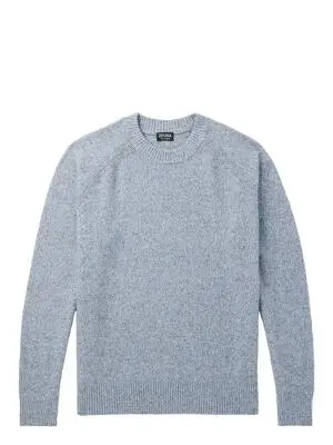 Zegna Cashmere-blend Crewneck Sweater - Blue