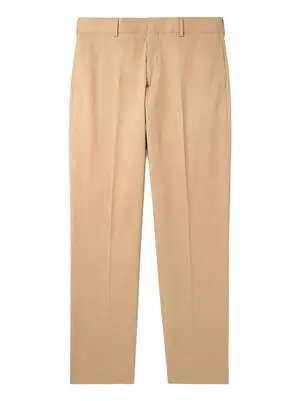 Paul Smith Straight-leg Cotton-blend Twill Trousers - Brown