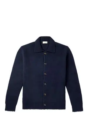 PIACENZA CASHMERE 1733 PIACENZA 1733 - Brushed Virgin Wool Overshirt - Men - Blue  Navy