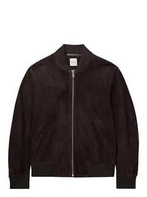 Paul Smith Suede Bomber Jacket - Brown
