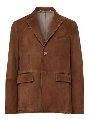 Paul Smith Suede Suit Jacket - Brown