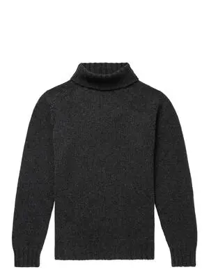 DRAKE'S Submariner Wool Rollneck Sweater - Gray