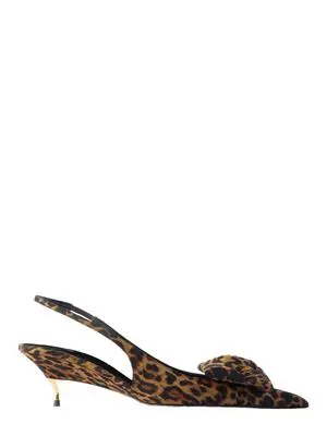 Saint Laurent Dakota Leopard-print Slingback Pumps - Animal Print