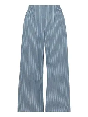 LESET Yoshi Pinstriped Wide-leg Pants - Blue