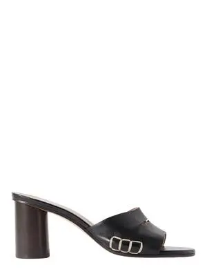 JW Anderson Loafer Leather Mules - Black