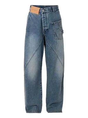 JW Anderson Twisted Asymmetric High-rise Jeans - Blue