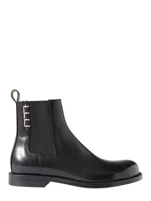 JW Anderson Loafer Whipstitched Leather Chelsea Boots - Black