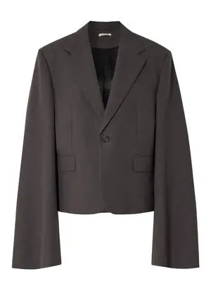 JW Anderson Wool-twill Cropped Blazer - Brown