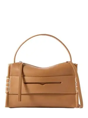 JW Anderson Loafer Whipstitched Leather Shoulder Bag Brown