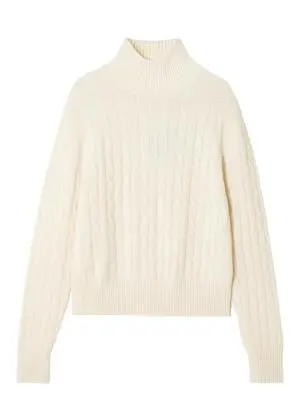 Arch4 Patrizia Cable-knit Cashmere Turtleneck Sweater - Ivory