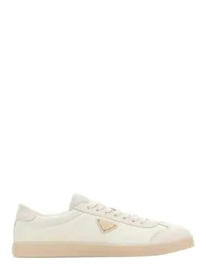 Prada Re-nylon And Suede Sneakers - White