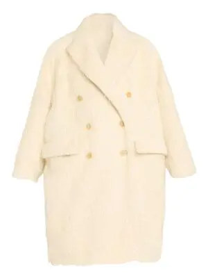 Brunello Cucinelli Alpaca-blend Double-breasted Overcoat - Ivory