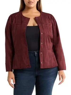Wit & Wisdom Peplum Jacket - Oxblood