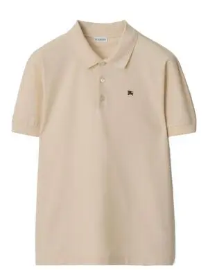 Burberry Metal EKD Cotton Polo Shirt Clam Beige