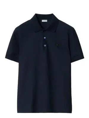 Burberry Metal EKD Cotton Polo Shirt Navy