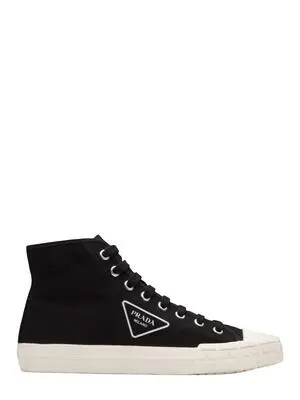 Prada Wheel Vulc High-top Sneakers - Black/ivory