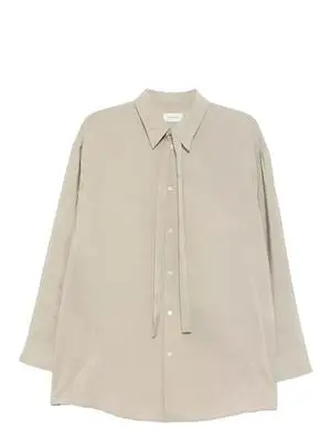 LEMAIRE Tie-neck Shirt - Neutrals