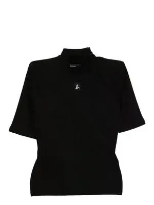 AGNÈS B. Logo-patch Top - Black