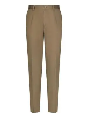 Dolce & Gabbana Stretch Gabardine Trousers - Beige